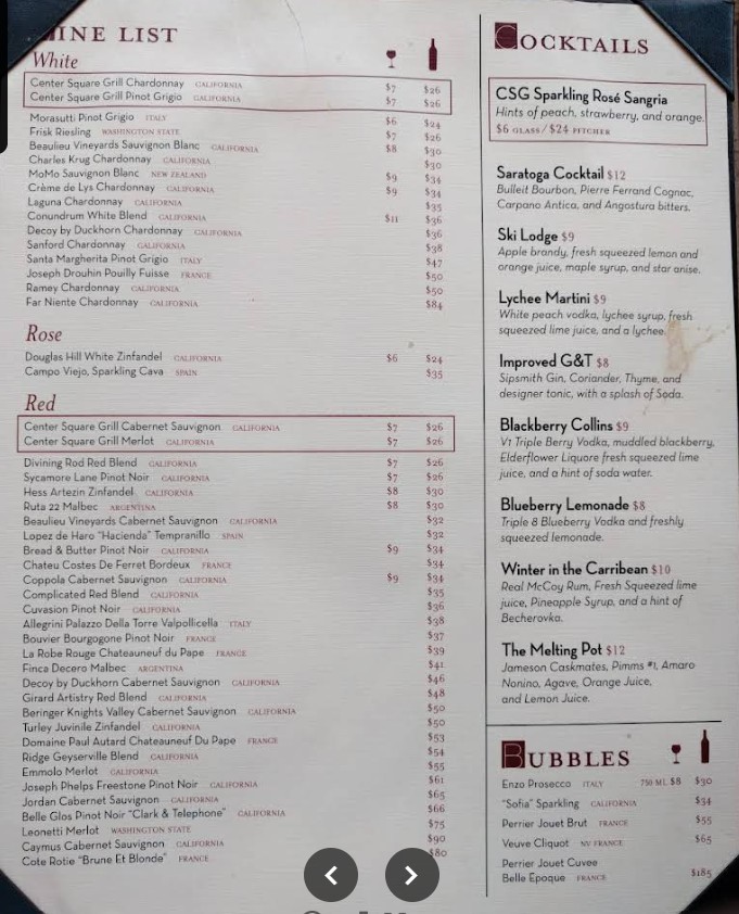 Center Square Grill Restaurant – American Bar & Grill in East ...